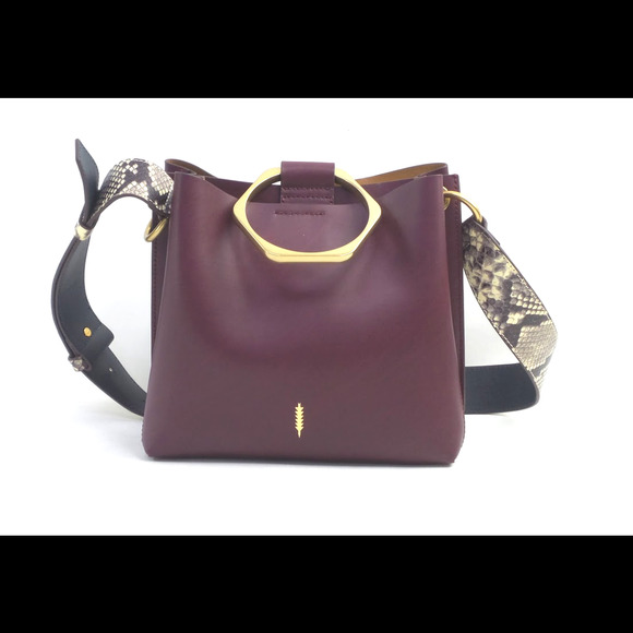 THACKER | Bags | Thacker Small Leather Tote With Hexagon Handle Bardot ...